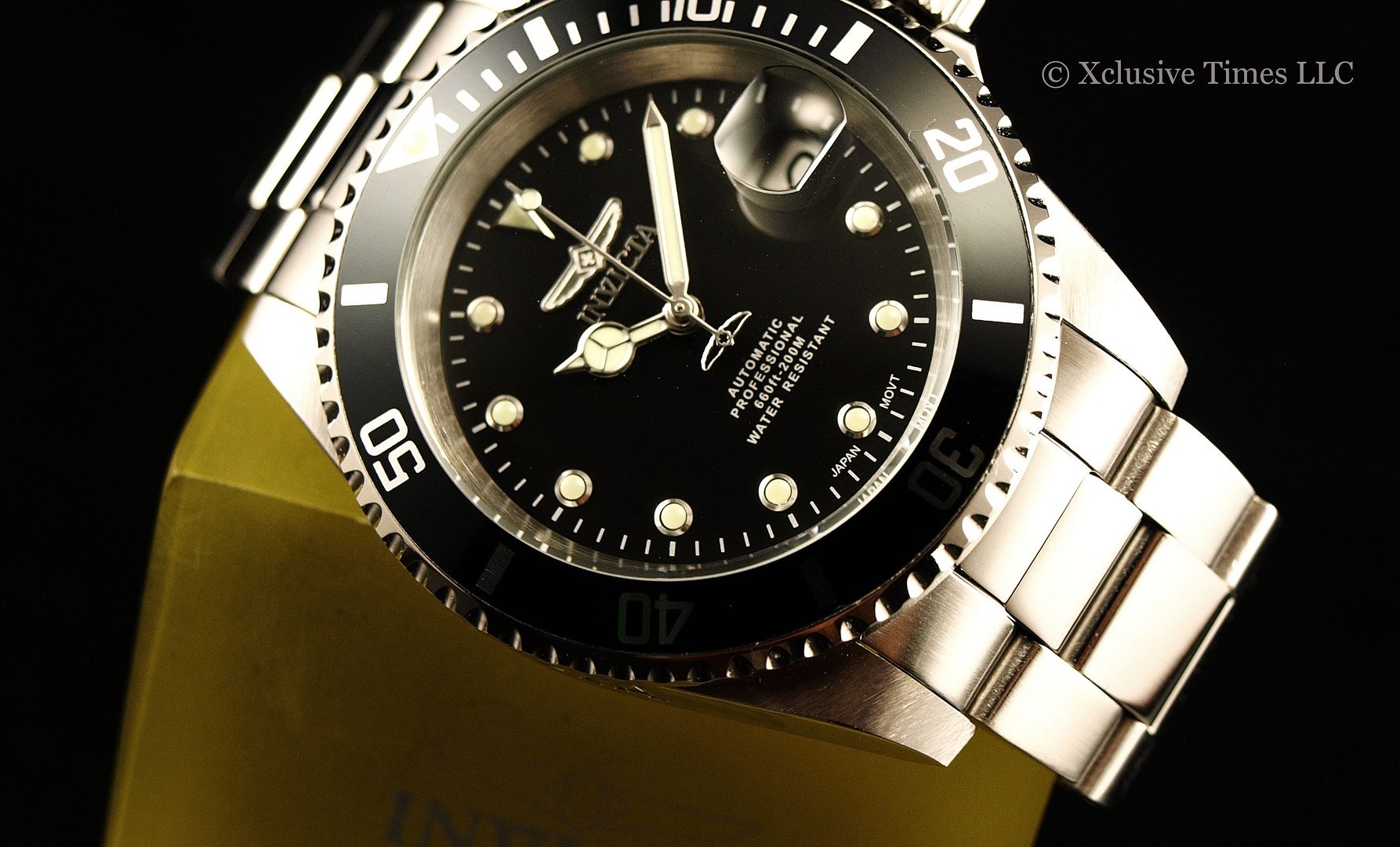 Invicta Men Submariner Pro Diver Automatic Exhibition 24J NH35 BLK Dial ...