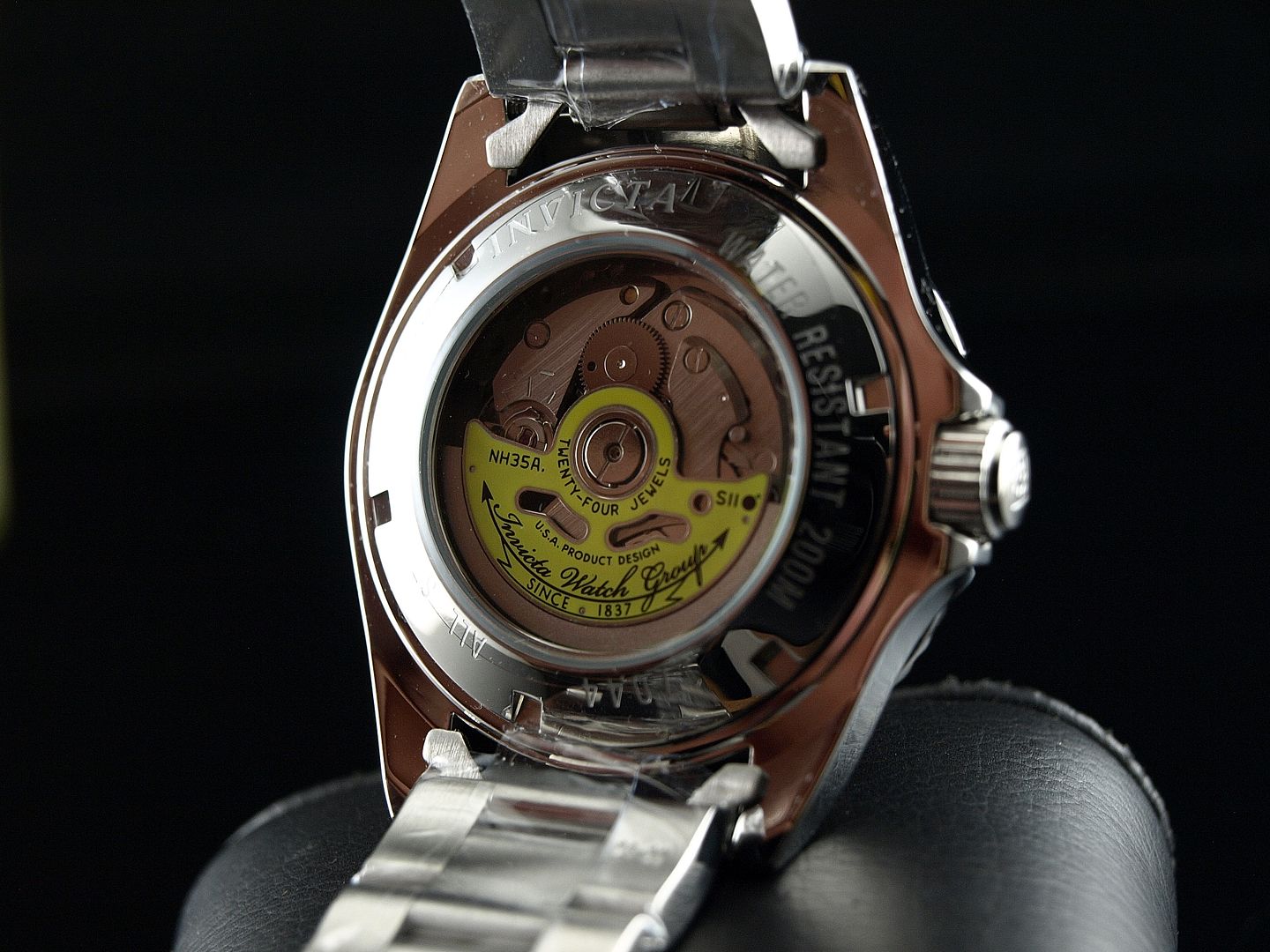 Invicta Men Submariner Pro Diver Automatic Exhibition 24J NH35 BLK Dial ...