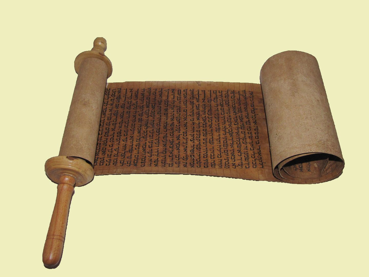 TORAH BIBLE VELLUM MANUSCRIPT GENESIS SCROLL 350 YRS MOROCCO + Wooden ...